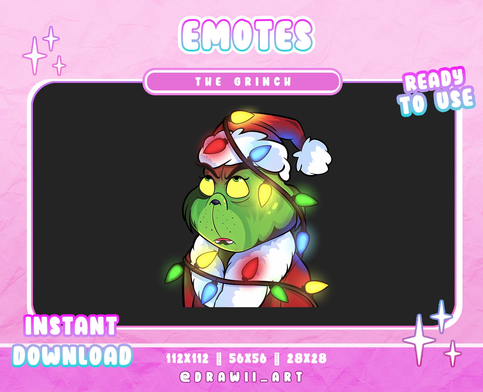 The Grinch | Christmas Items | Christmas Lights | Emote | Twitch ...
