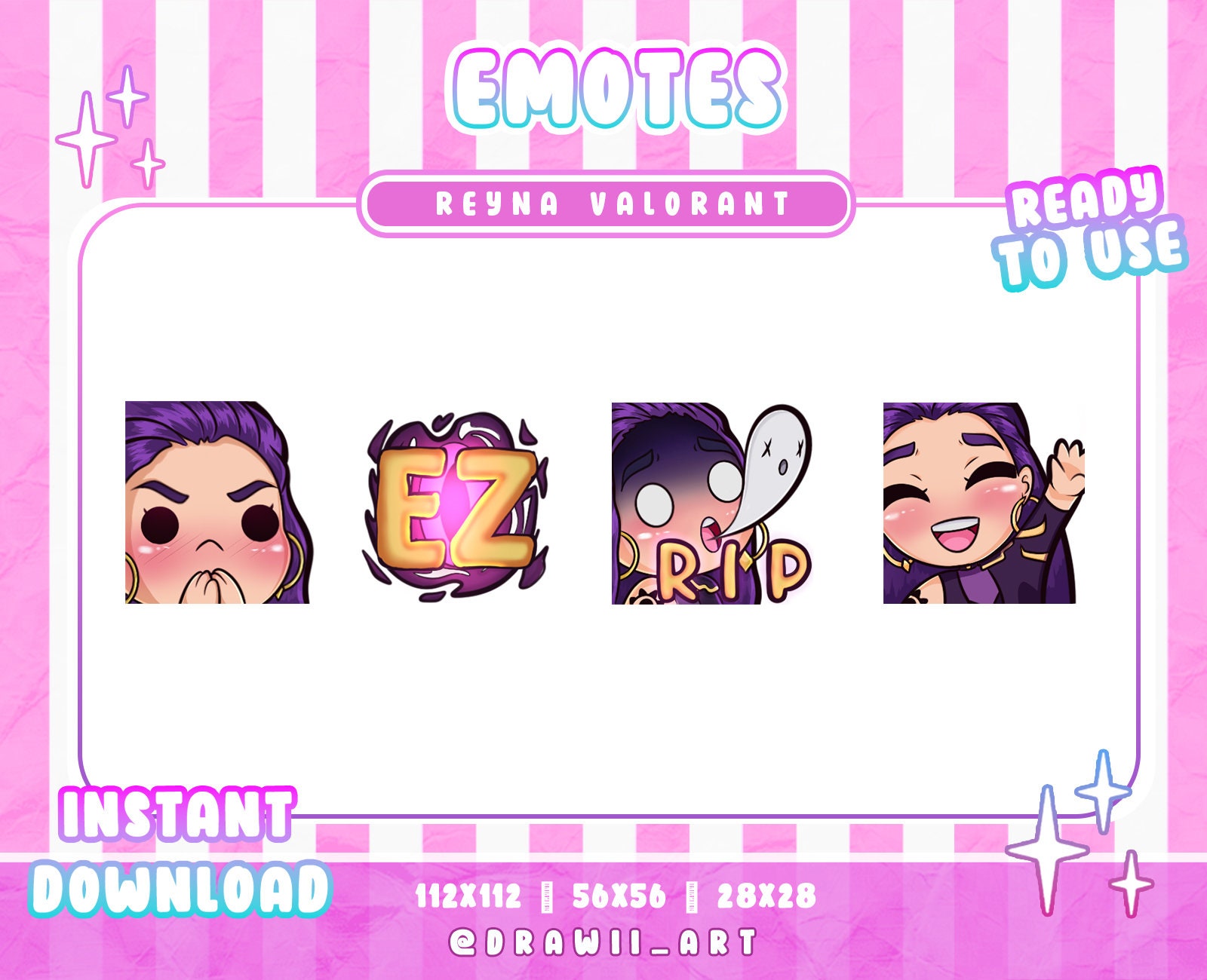 Queen Pack Emote for Twitch / Custom Twitch Emoticons / Gaming ...