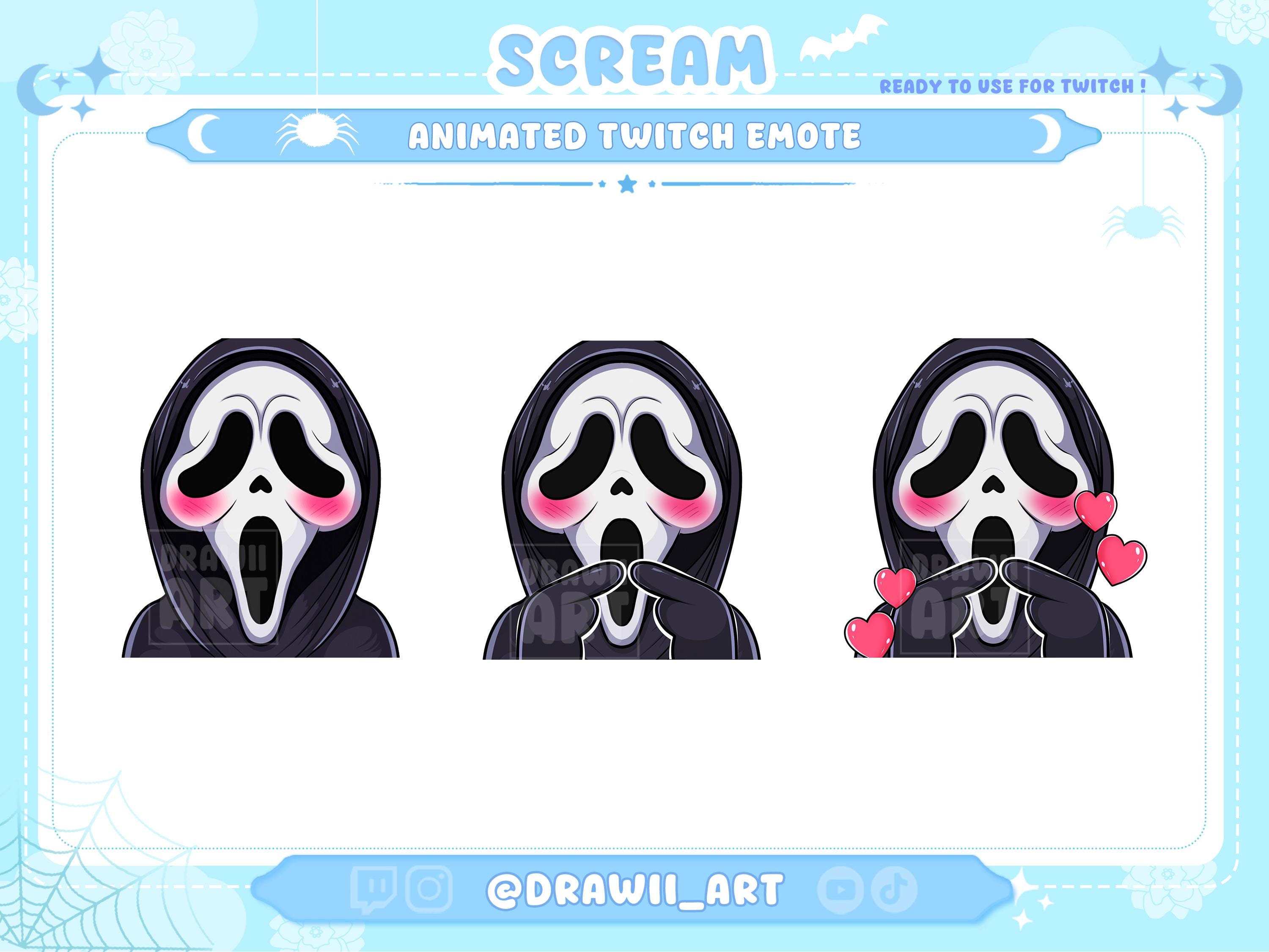 SCREAM HALLOWEEN TERROR | Animated Emote | Twitch Emotes | Discord ...