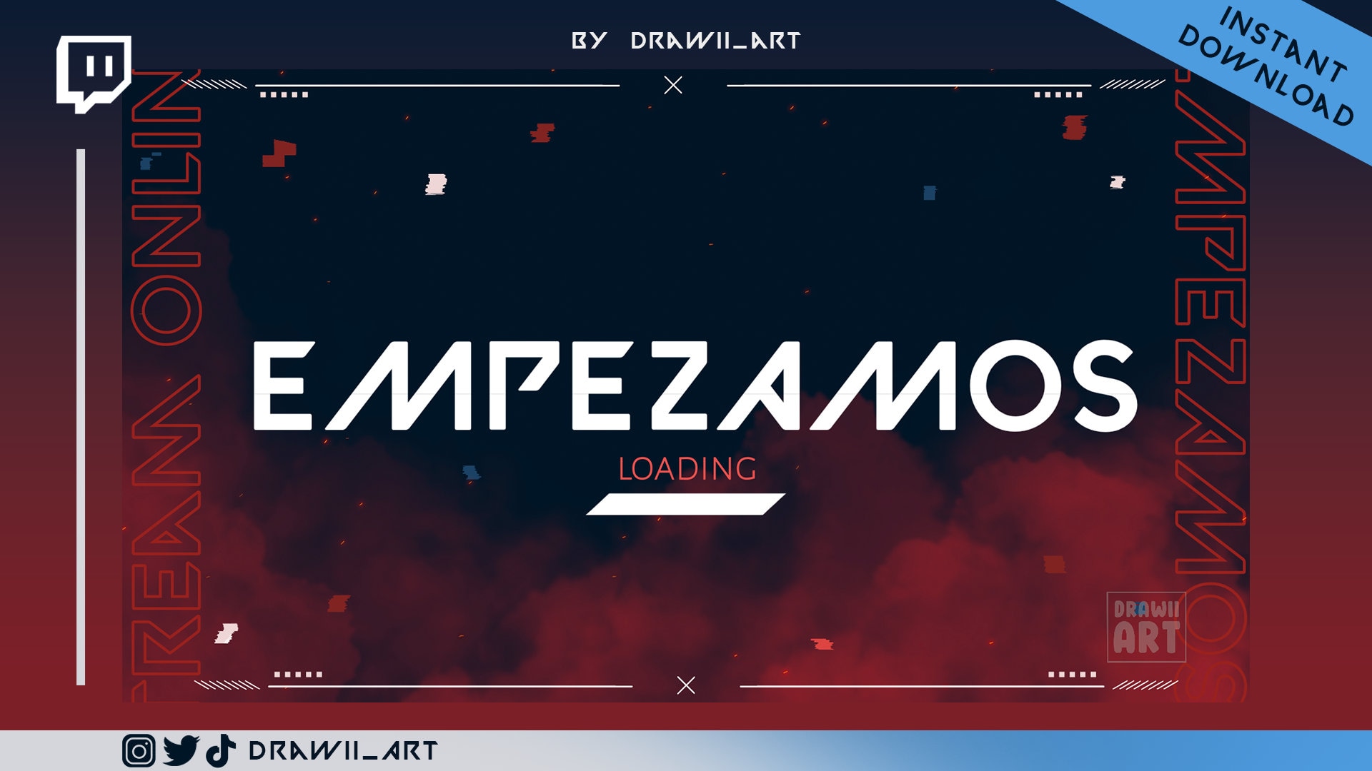 ANIMATED Overlay Twitch Valorant Animated Scene Twitch Panels Kick ...
