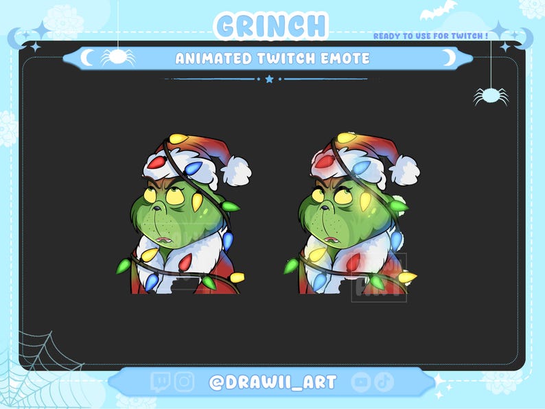 GRINCH | Animated Emotes | Emotes | Twitch, Discord | - Etsy