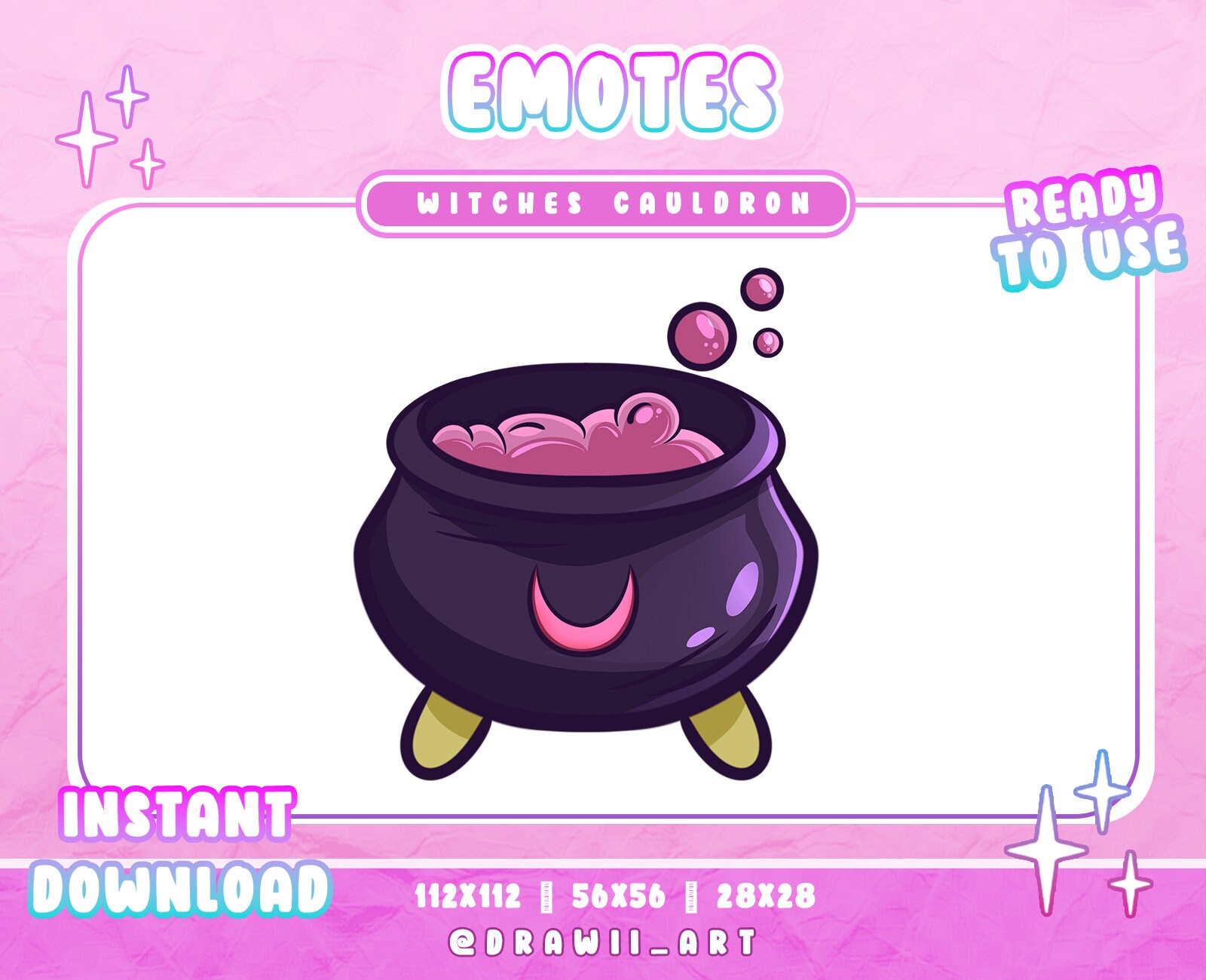 Witches Cauldron Emote Twitch Emotes Halloween Discord Youtube - Etsy