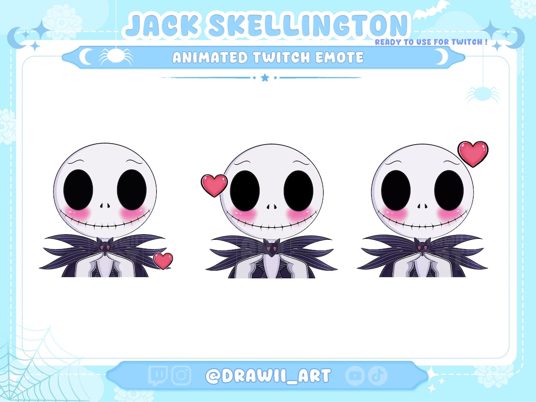 JACK HALLOWEEN | Skellington | Animated Emote | Twitch Emotes | Discord ...
