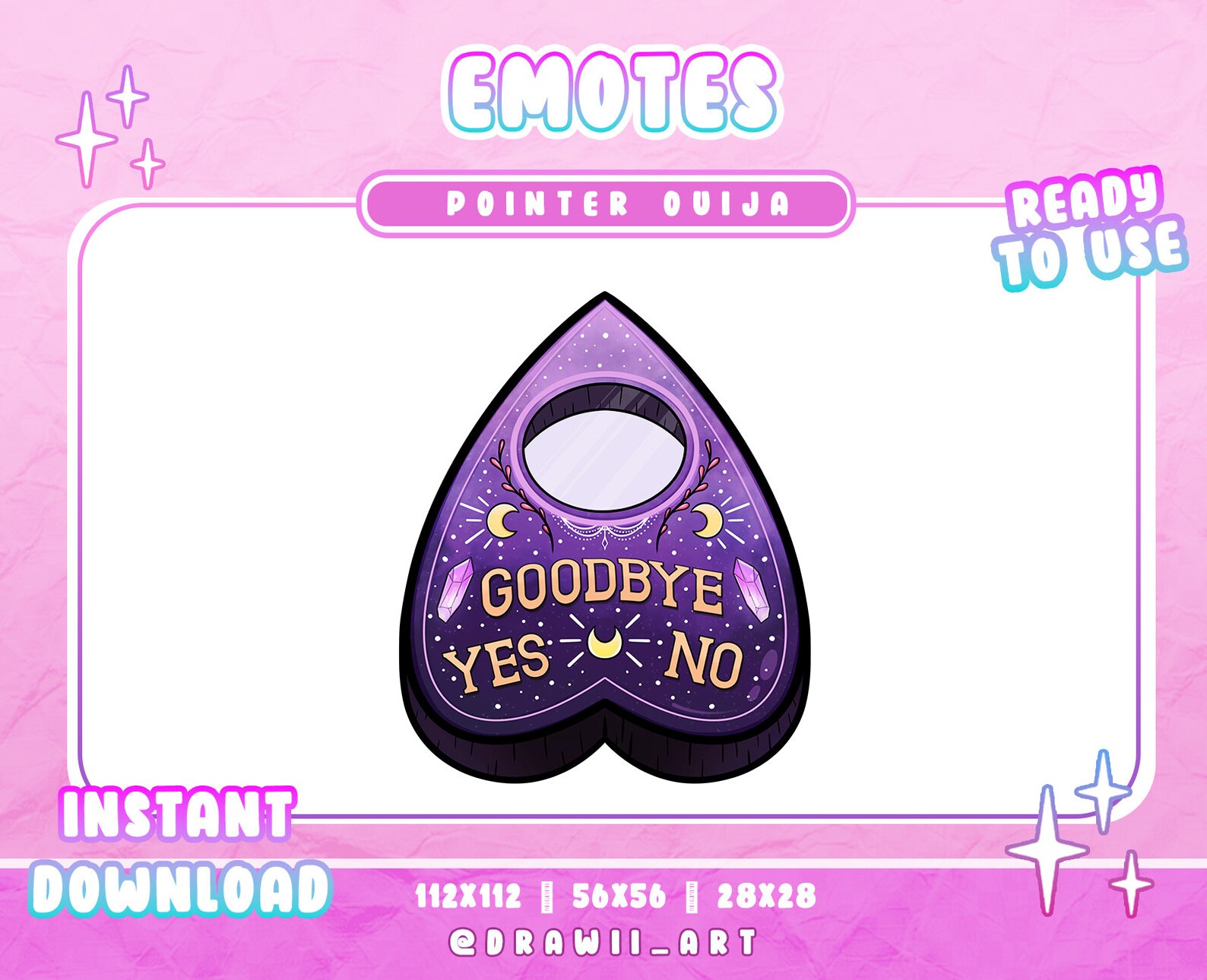 Pointer Ouija Emote | Twitch | Discord | Emotes Streamer | Custom Emote ...