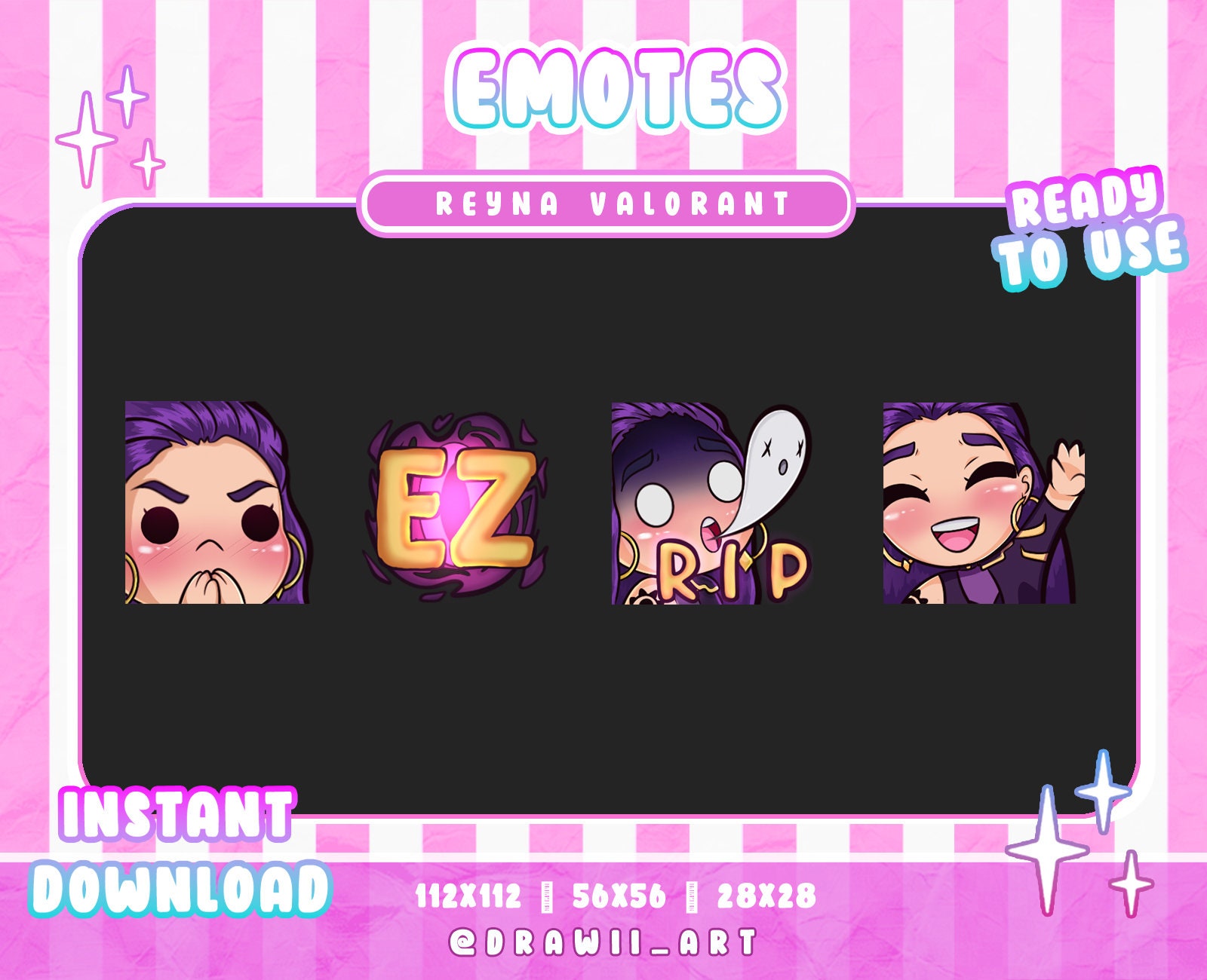Queen Pack Emote for Twitch / Custom Twitch Emoticons / Gaming ...