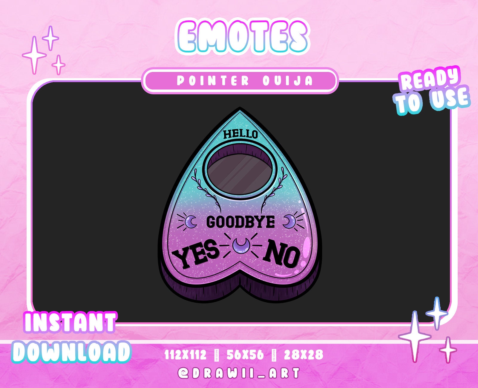 Pointer Ouija Emote 2 | Twitch | Discord | Emotes Streamer | Custom ...