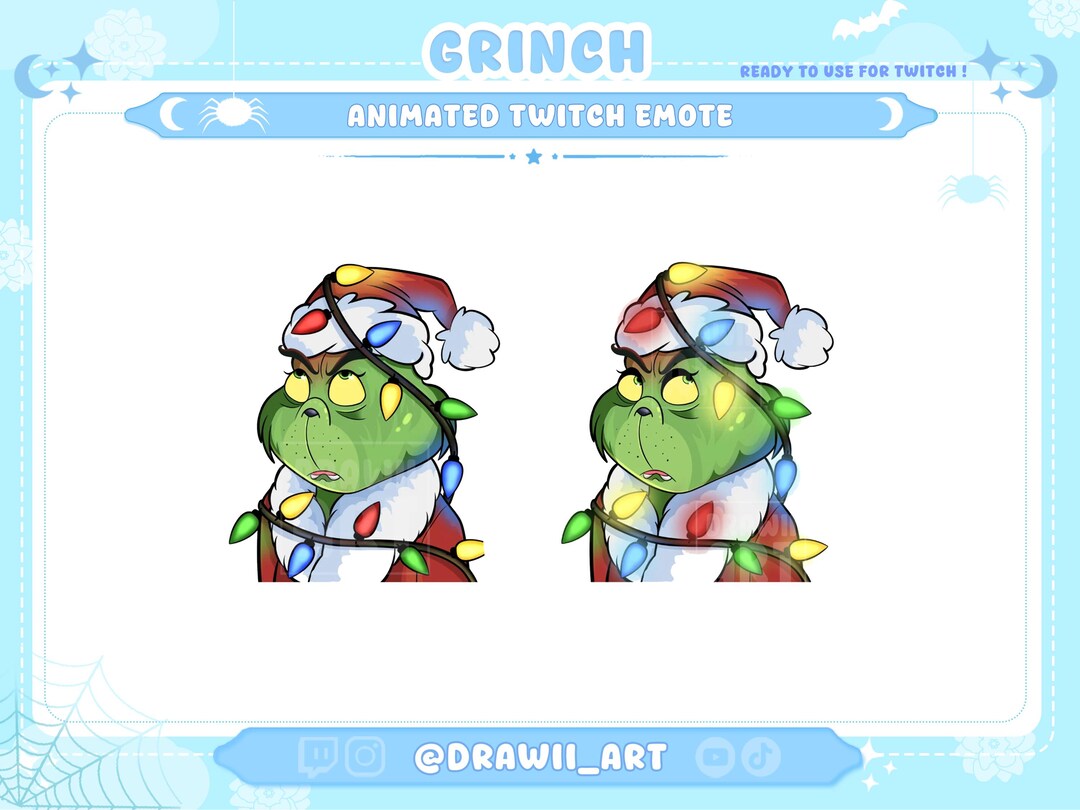 GRINCH | Animated Emotes | Emotes | Twitch, Discord | - Etsy
