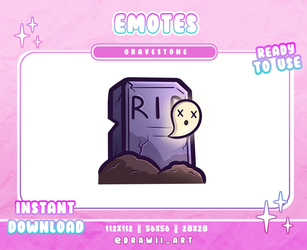 Gravestone Halloween Halloween Emotes Twitch Emotes Discord Youtube - Etsy