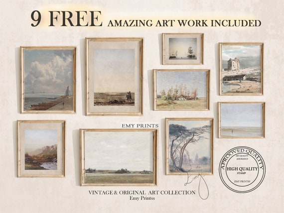 Vintage French Country Gallery Wall Art PRINTABLE SET of 9 - Etsy