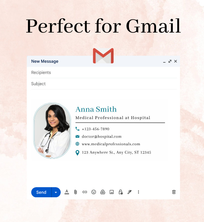 EMAIL SIGNATURES Editable Template for Medical Professionals Edit on ...
