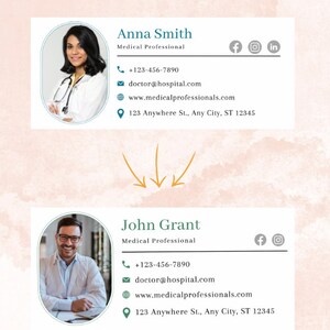 EMAIL SIGNATURES Editable Template for Medical Professionals - Etsy