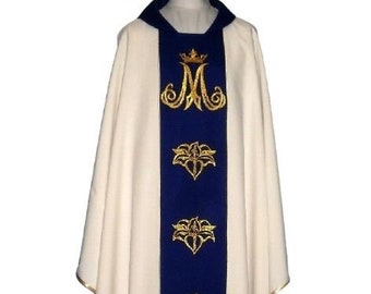 Marian Embroidered Alb Chasuble Vestments - Etsy