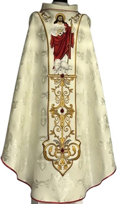 Easter Chasuble Good Shepherd - Ecru Rosette (T7) - Etsy