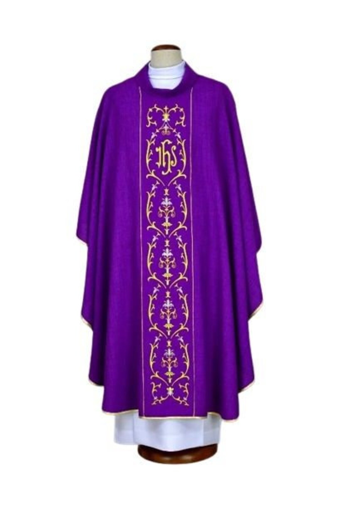 Embroidered Purple Chasuble - Ihs (20) - Etsy