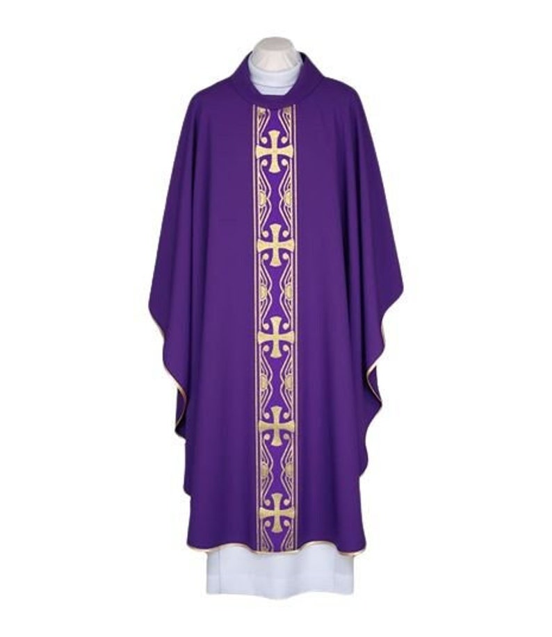 Purple Chasuble With Decorative Woven Belt (91) - Etsy