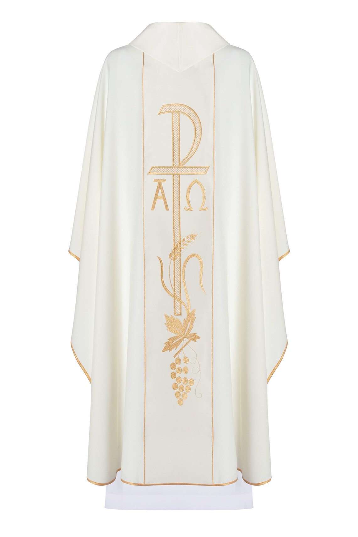 Alpha and Omega Embroidered Chasuble - Ecru (H15) - Etsy
