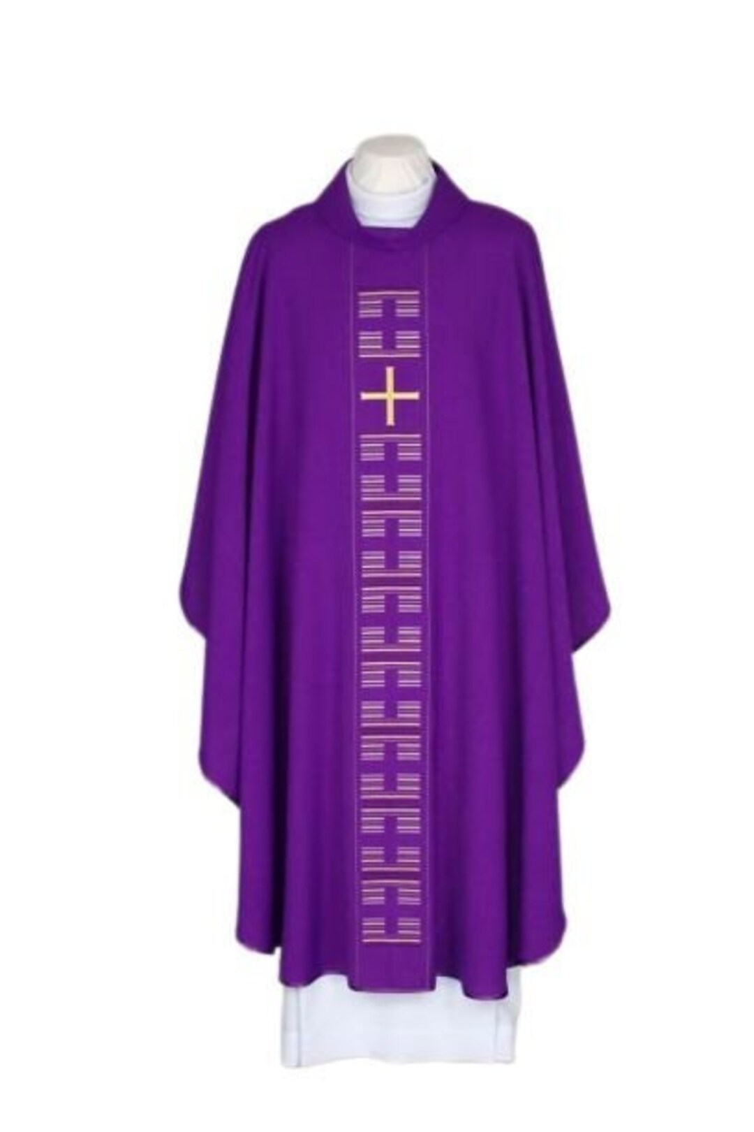 Embroidered Purple Chasuble - Cross (24) - Etsy
