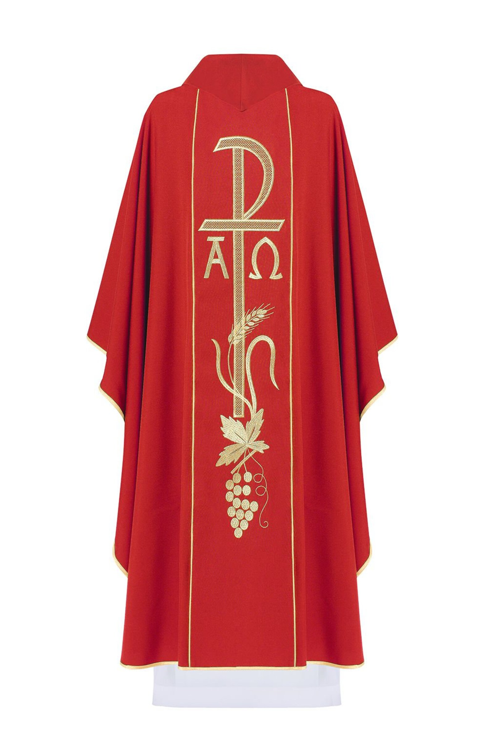Alpha and Omega Embroidered Chasuble - Red (H15) - Etsy