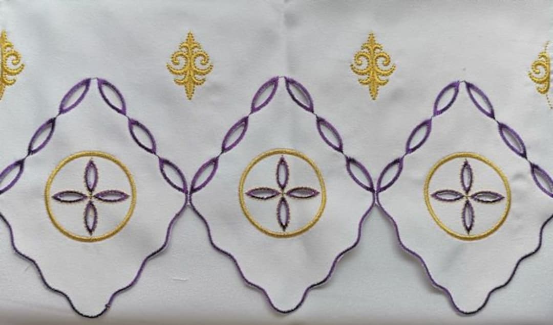 Embroidered Altar Cloth - Eucharistic Pattern (212) - Etsy