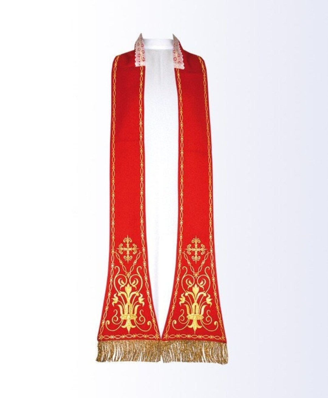 Red Stole With Eucharistic Motif - Etsy