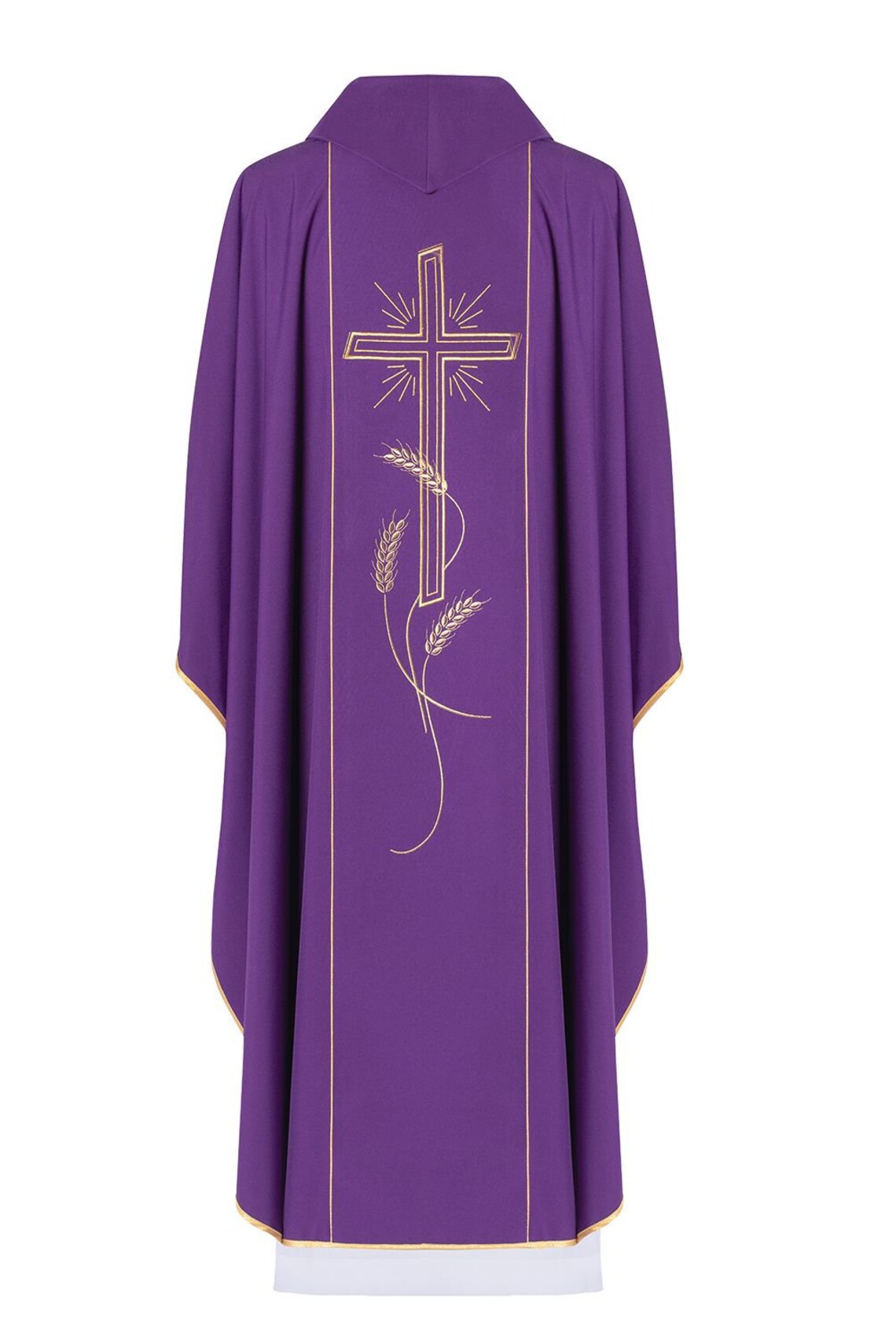 Embroidered Chasuble Cross With Ihs Symbol - Purple (H14) - Etsy