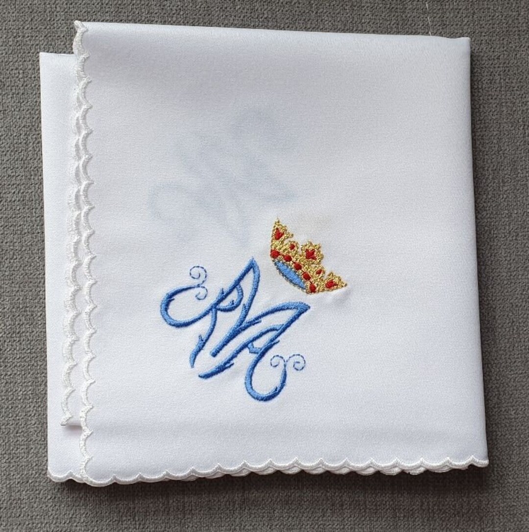 Corporal Embroidered in 4 Corners - Marian Pattern - Etsy