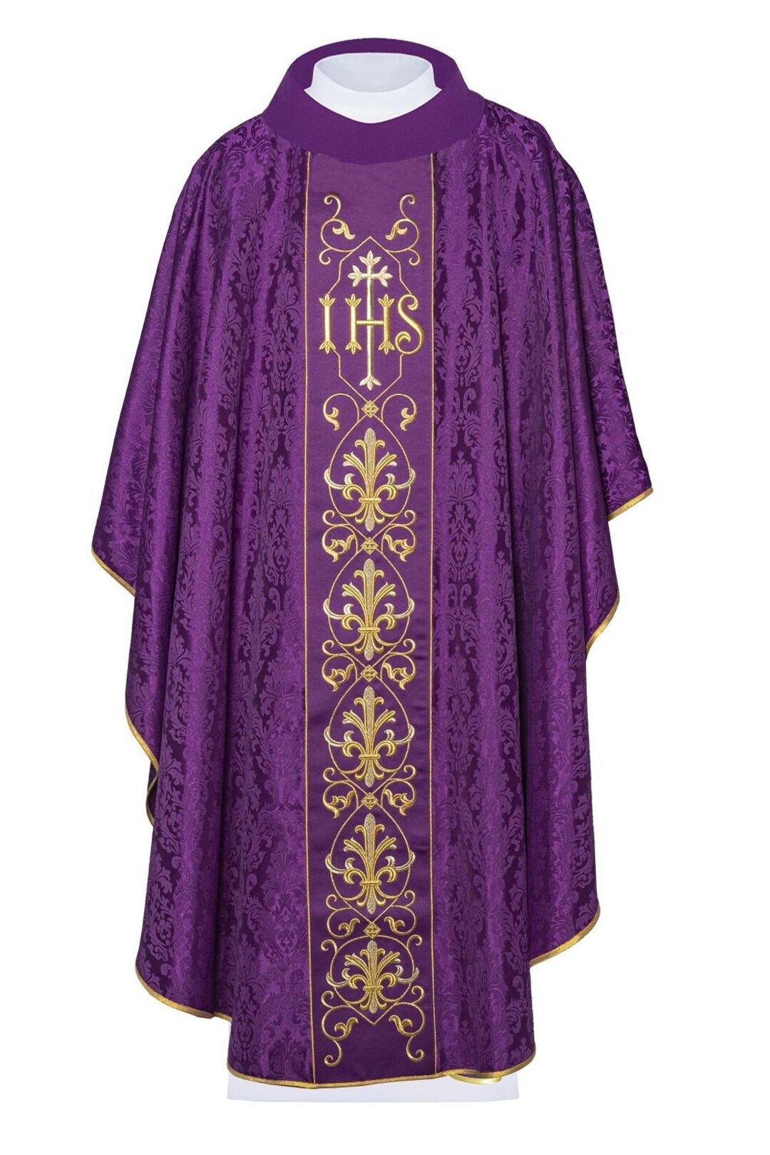 Chasuble Richly Embroidered Ihs - Purple (H165) - Etsy