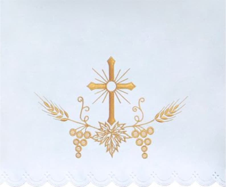 Altar Cloth Cross and Grapes - Etsy