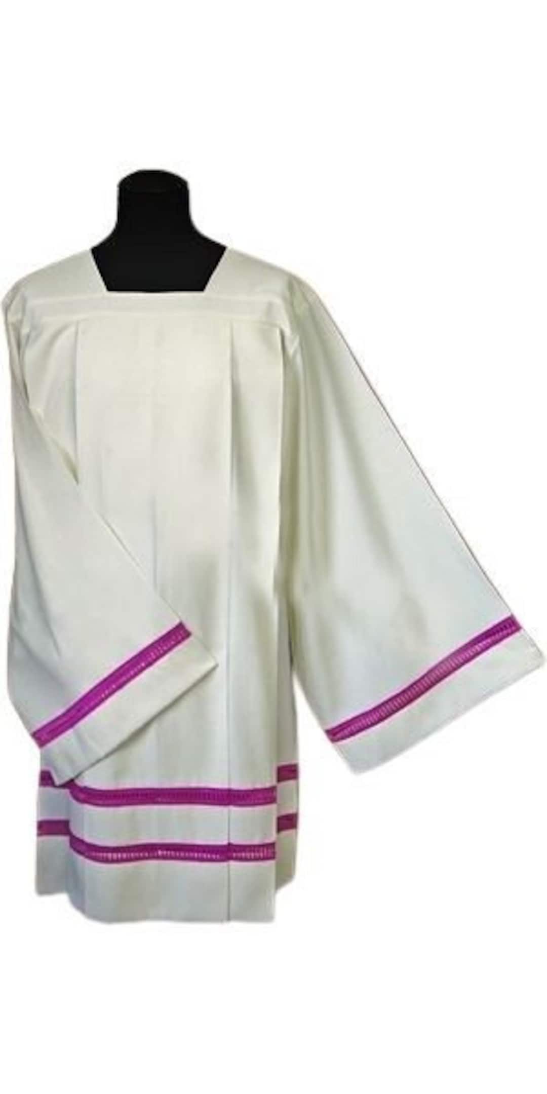 Linen Priest Surplice - Purple Inset - Etsy