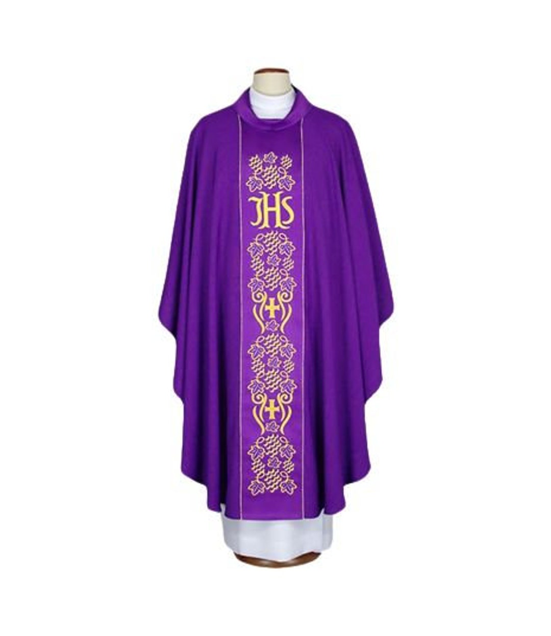 Embroidered Chasuble Purple Richly Embroidered Ihs Belt 66 - Etsy
