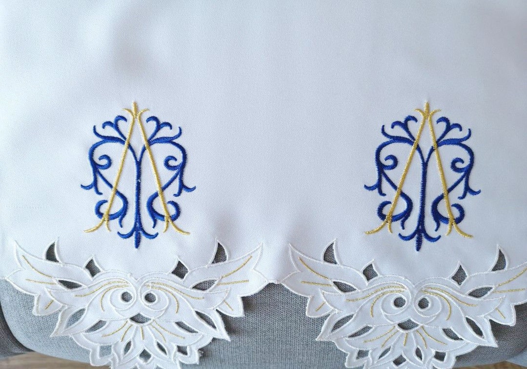 Embroidered Altar Cloth - Marian Pattern (170) - Etsy