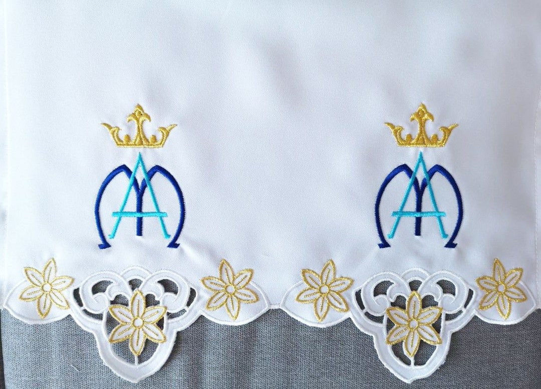 Embroidered Altar Cloth - Marian Pattern (167) - Etsy