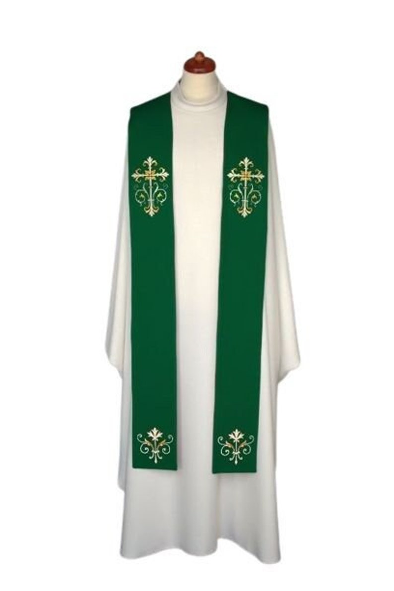 Embroidered Stole - Liturgical Colors, Rich Embroidery (11) - Etsy