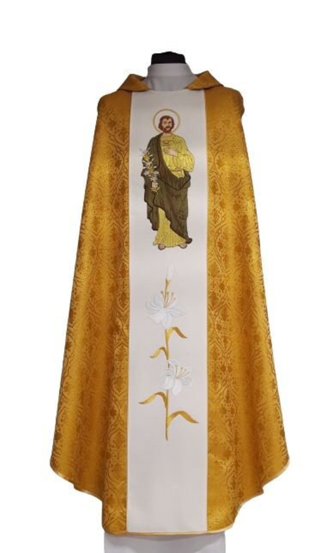 Embroidered Chasuble With Image of St. Joseph - Rosette (8) - Etsy