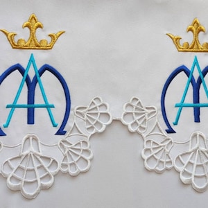 Embroidered Altar Cloth - Marian Pattern (98) - Etsy