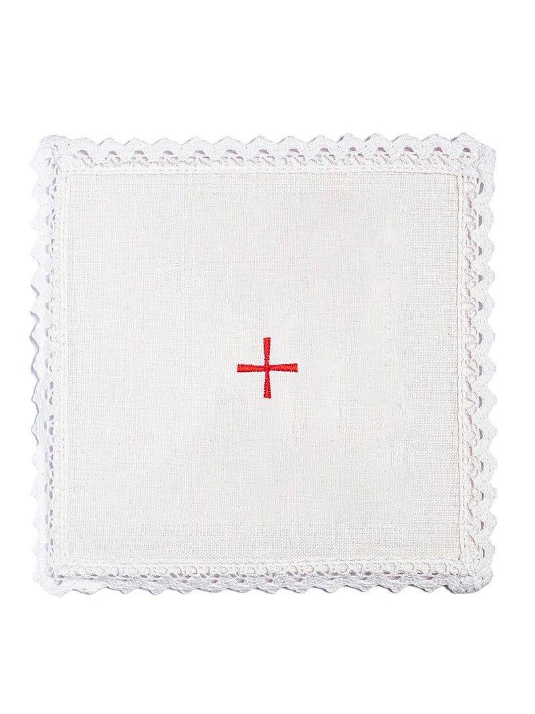 Chalice Linen Set, Linen, Red Cross Embroidery (115H) - Etsy