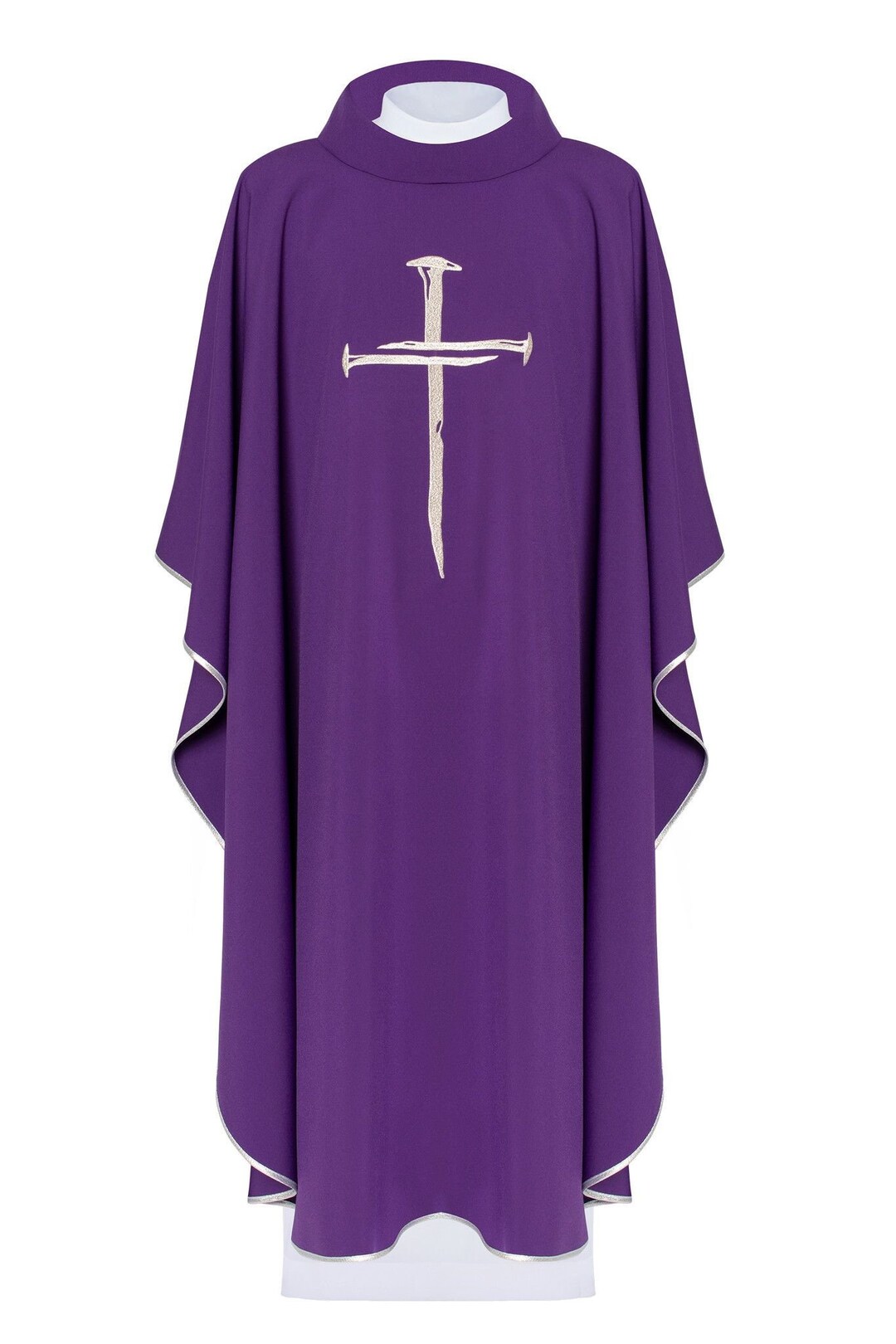 Embroidered Chasuble Purple With A Cross - Etsy