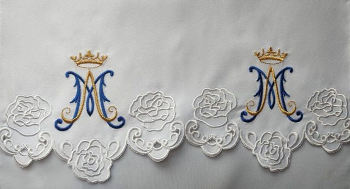 Embroidered Altar Cloth - Marian Pattern (222) - Etsy