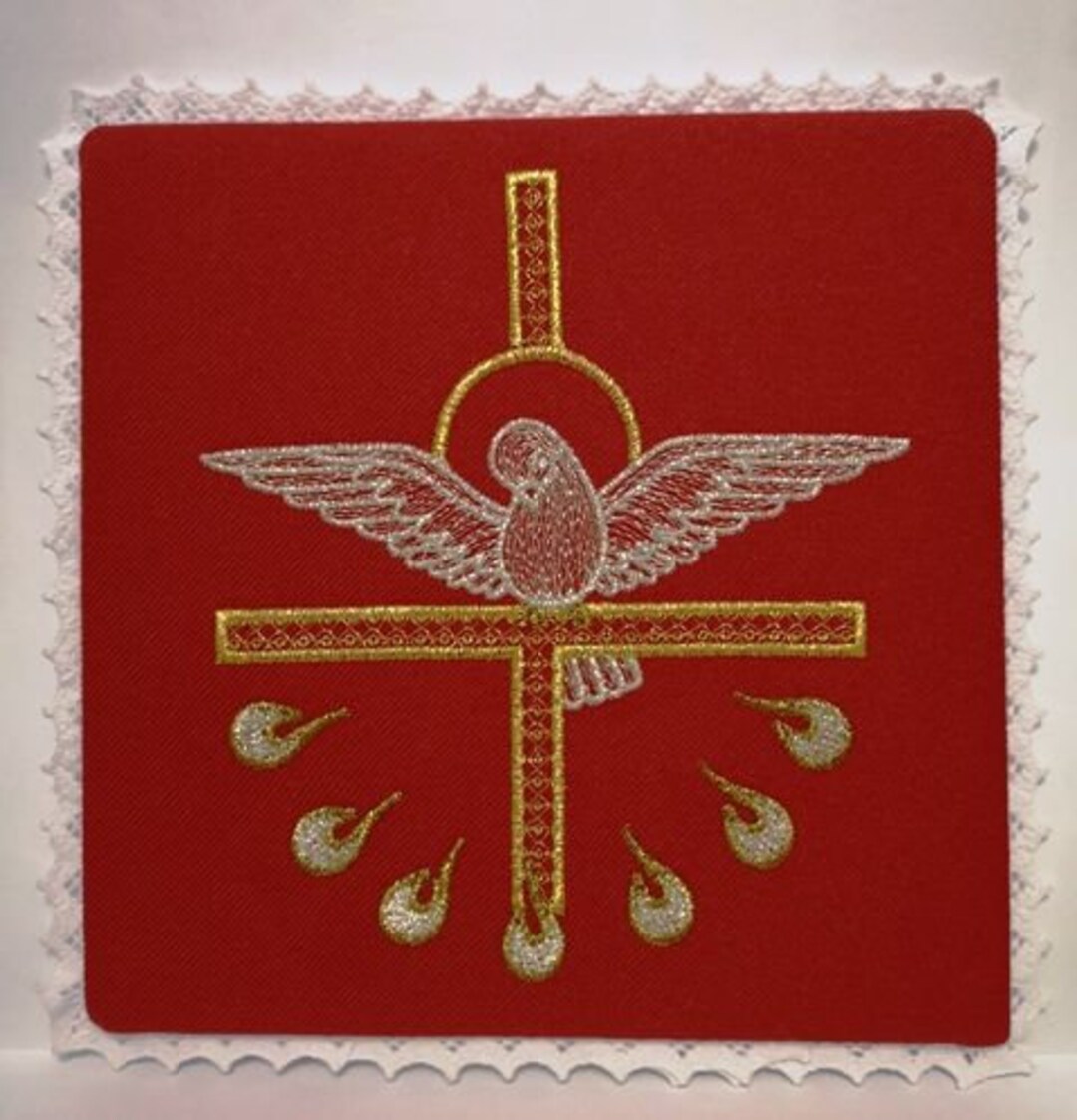 Holy Spirit Red Chalice Pall - Etsy