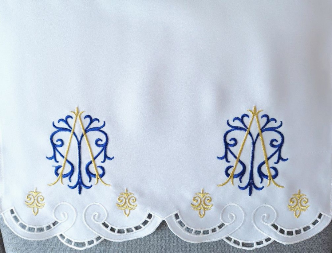 Embroidered Altar Cloth - Marian Pattern (168) - Etsy