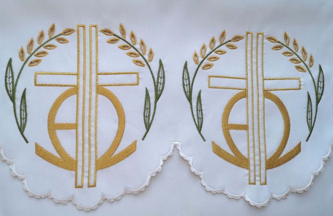 Embroidered Altar Cloth - Eucharistic Pattern (182) - Etsy