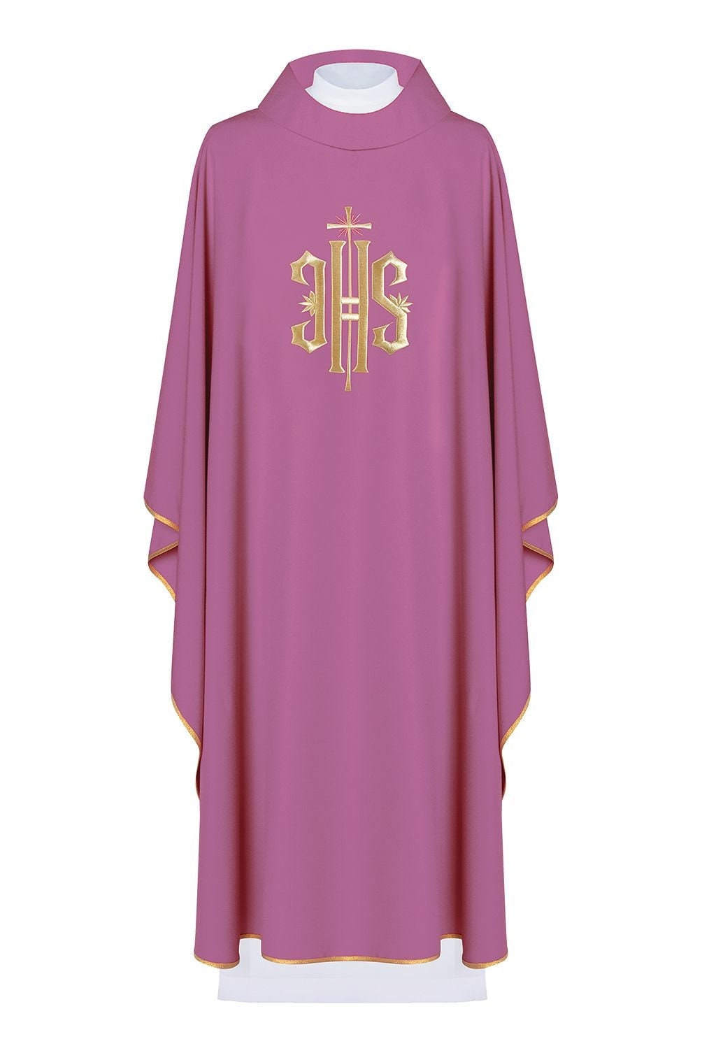Embroidered Chasuble With Ihs Symbol - Pink (H5) - Etsy