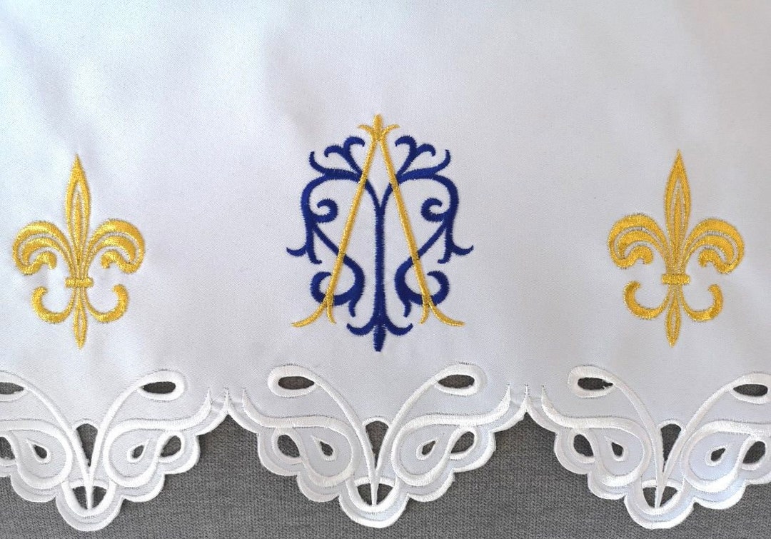 Embroidered Altar Cloth - Marian Pattern (164) - Etsy