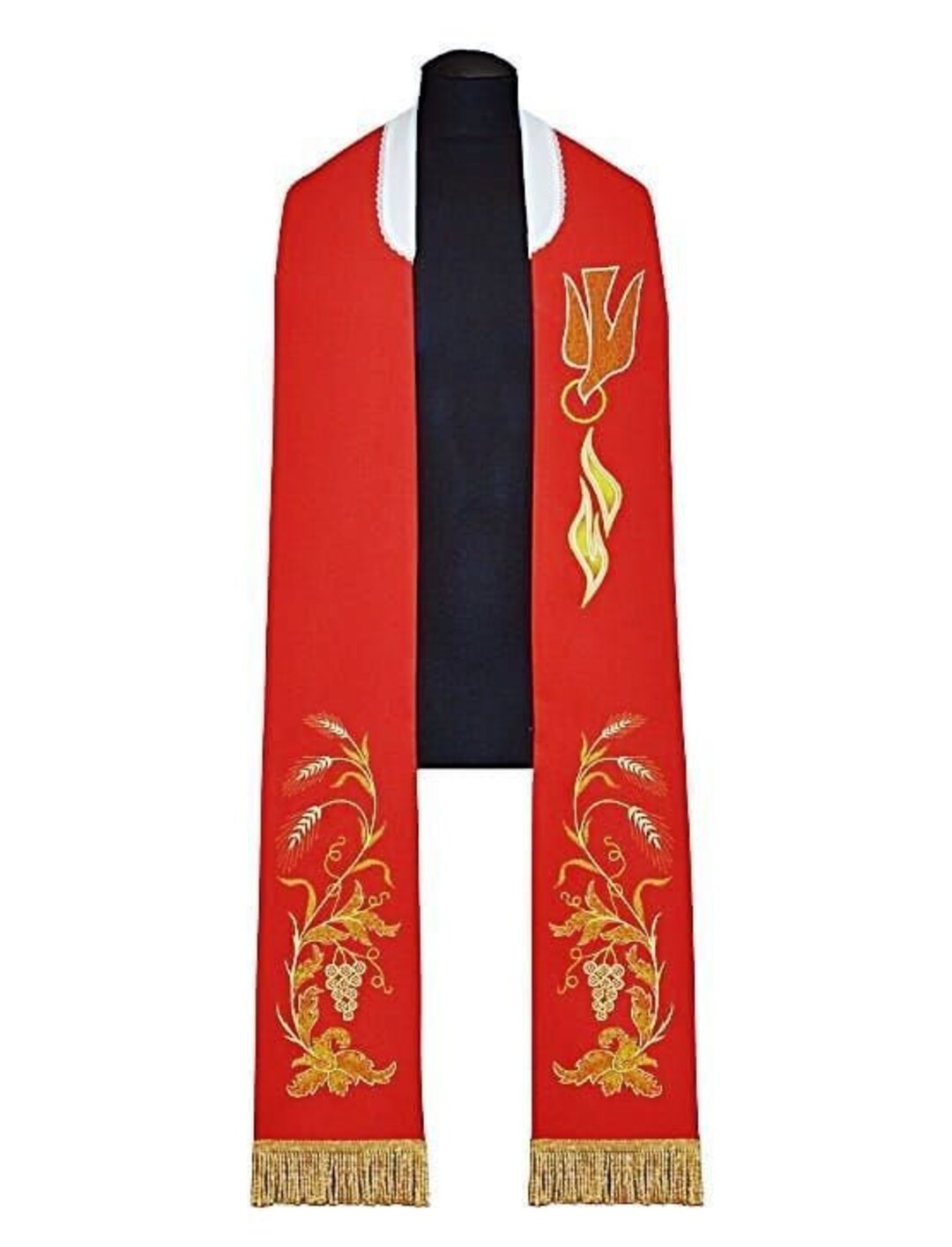 Embroidered Red Stole for Confirmation - Etsy