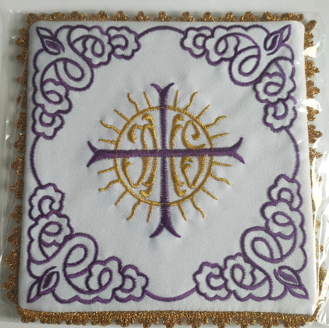 Embroidered Chalice Pall Ihs + Purple Ornament (22) - Etsy