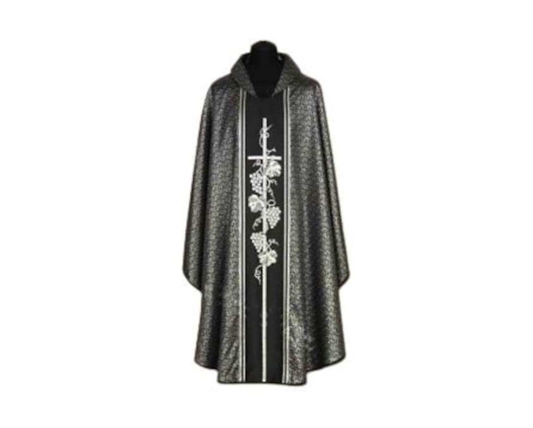 Black Chasuble + Silver Ornament (55A) - Etsy
