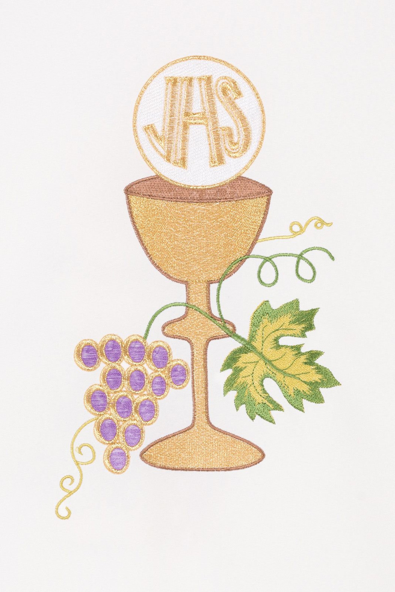 Chasuble Embroidered With Chalice, Ihs and Grapes - Ecru (H46). - Etsy