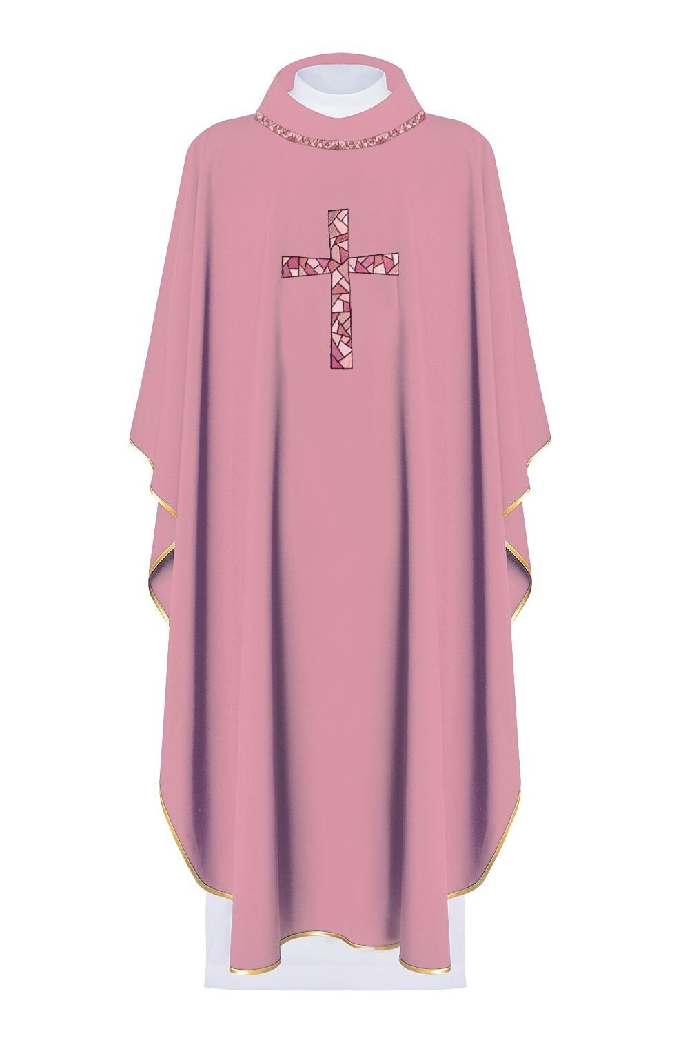 Chasuble Embroidered With the Symbol of the Cross Pink H122 - Etsy