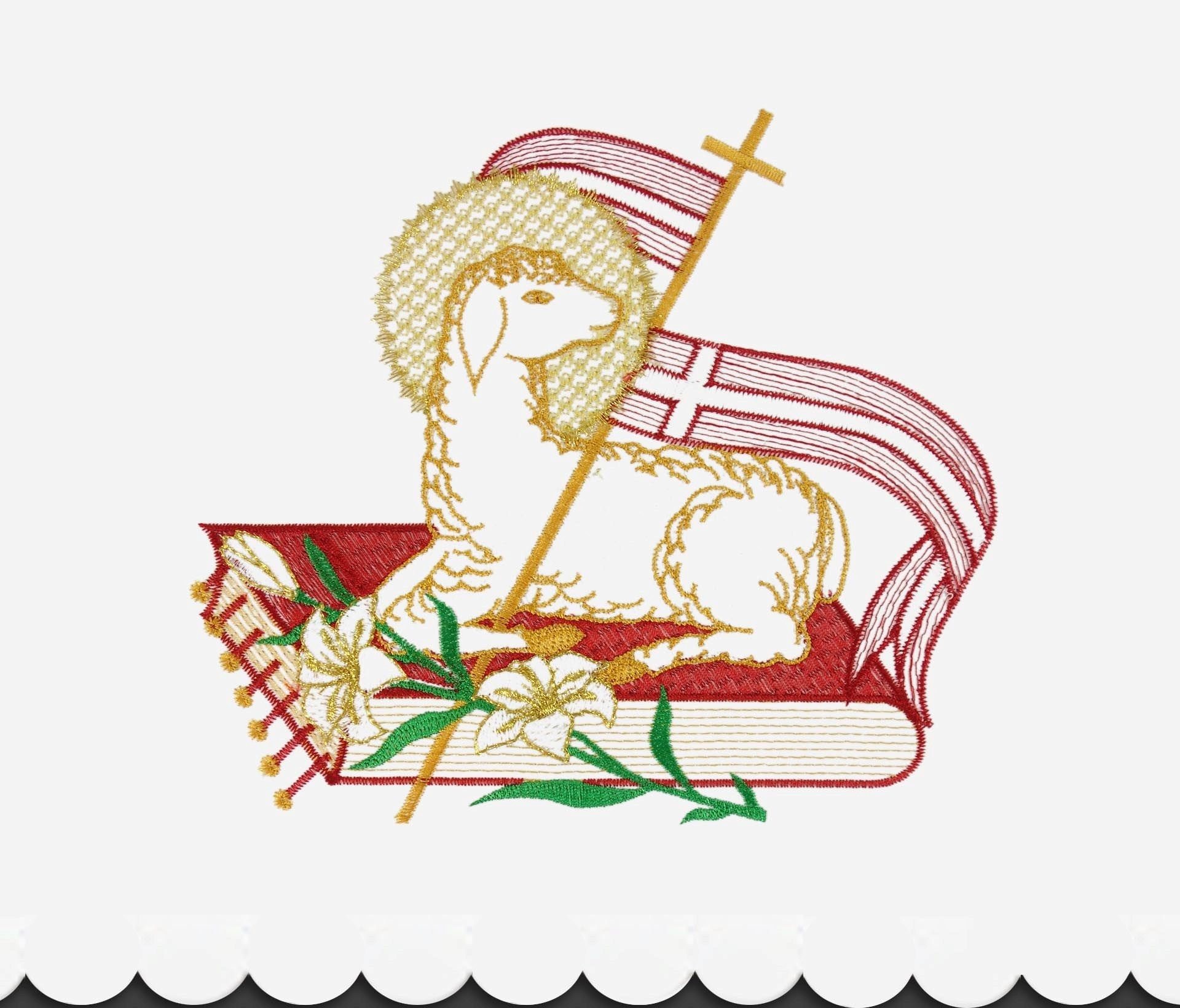 Easter Altar Cloth Embroidered Lamb - Etsy
