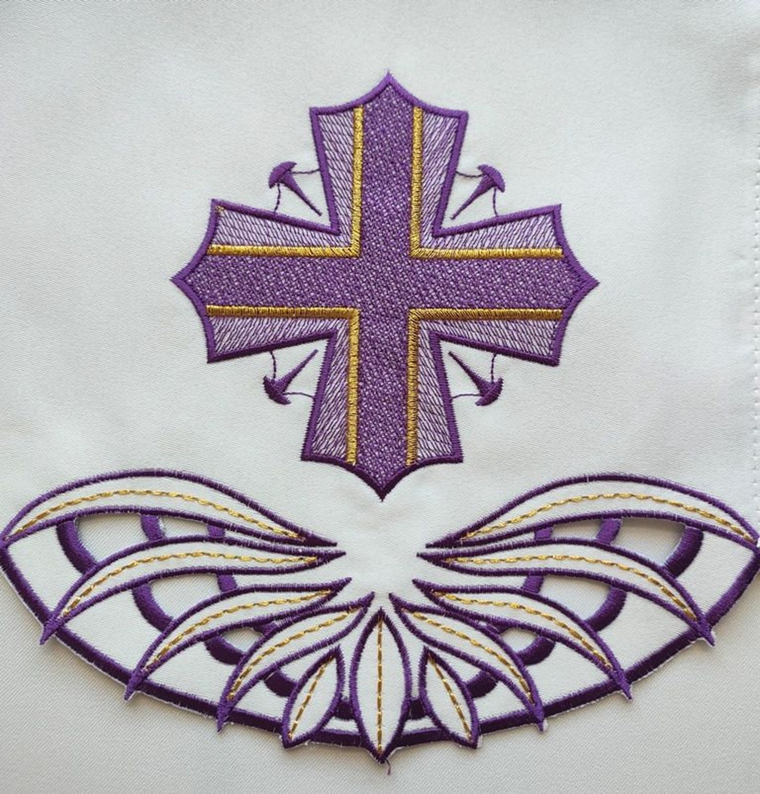 Embroidered Altar Cloth - Eucharistic Pattern (76) - Etsy
